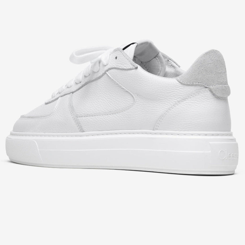 Cleens Court Trainer 'White Tumbled Leather' — Kick Game