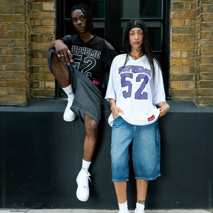 Supreme Spiderweb Football Jersey 'White' — Kick Game