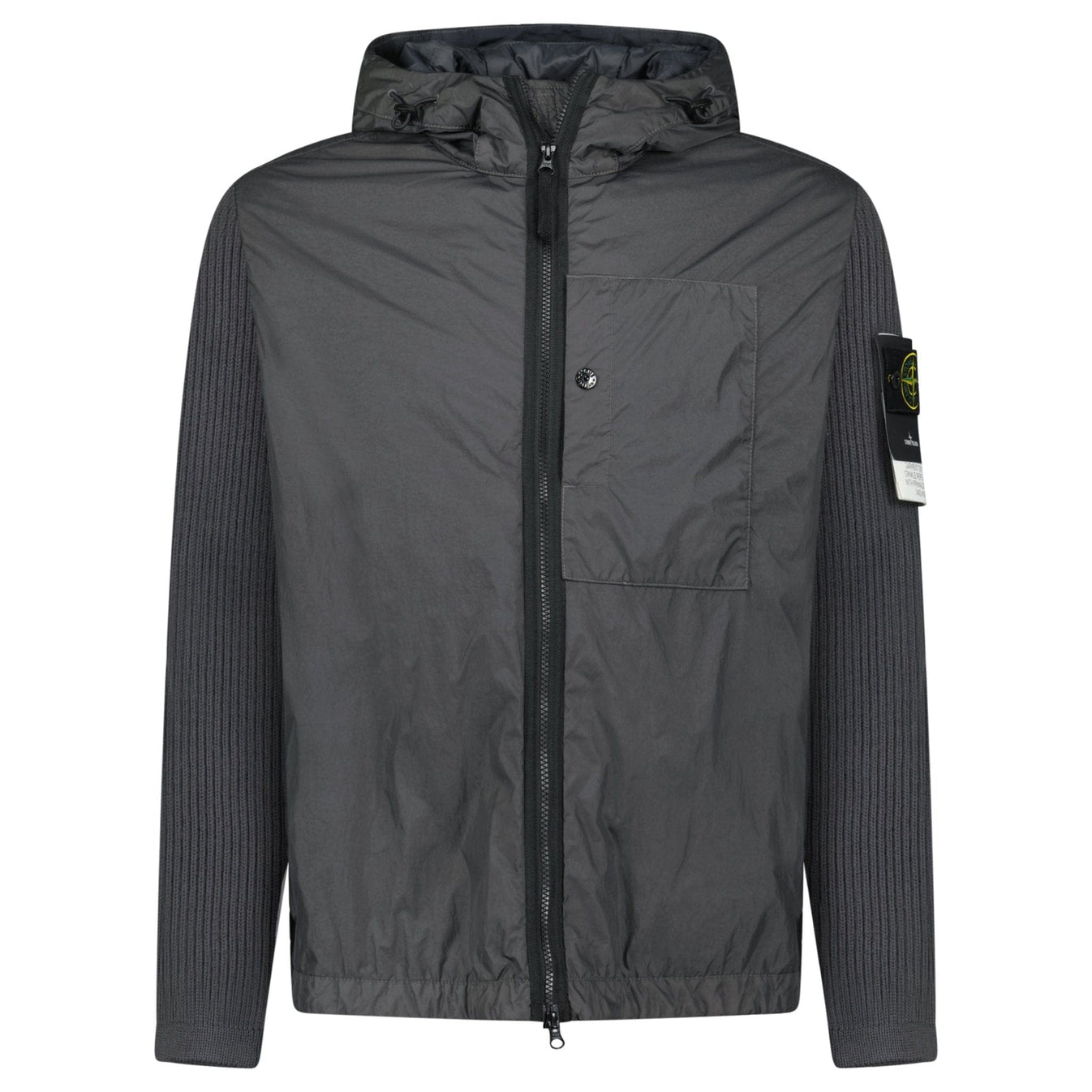Stone Island Crinkle Reps R-NY Wind Resistant Jacket in Lead Grey ...