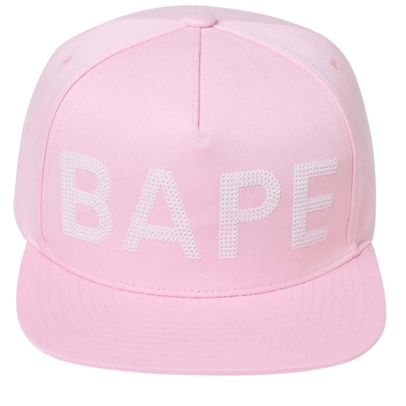 Bape Sequin Snap Back Cap Pink — Kick Game