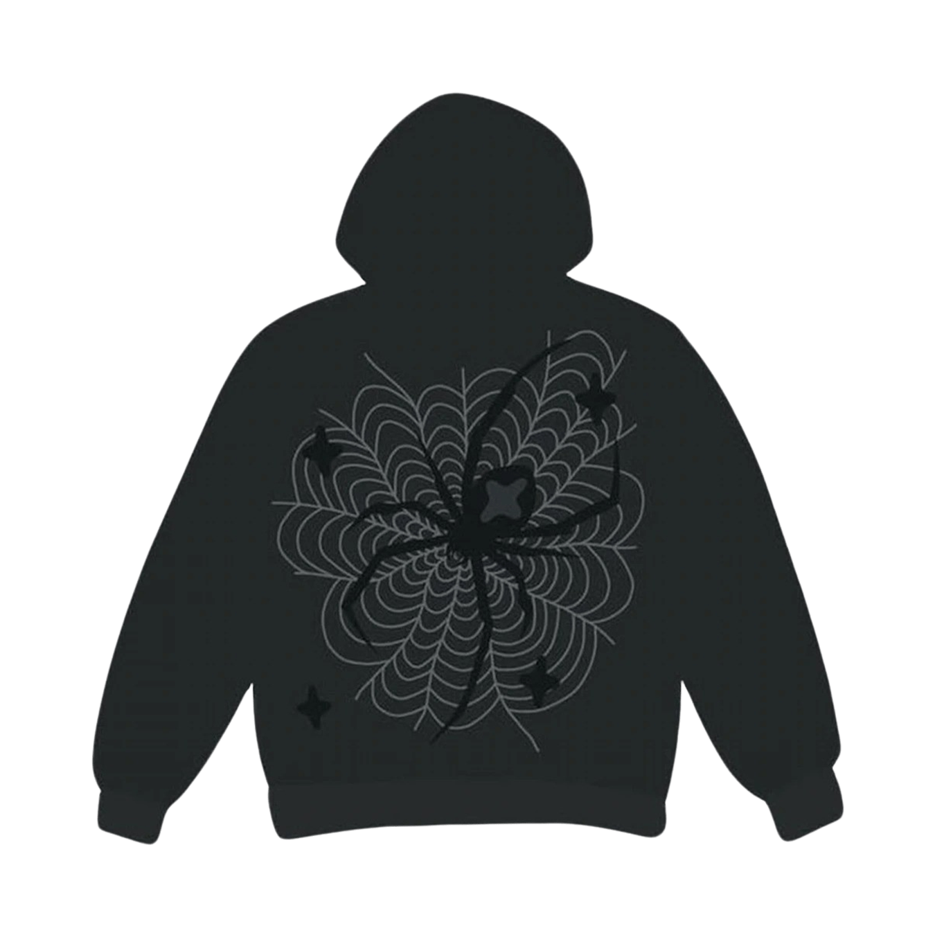 Broken Planet Spider Web Zip Up Hoodie 'Soot Black' – Kick Game