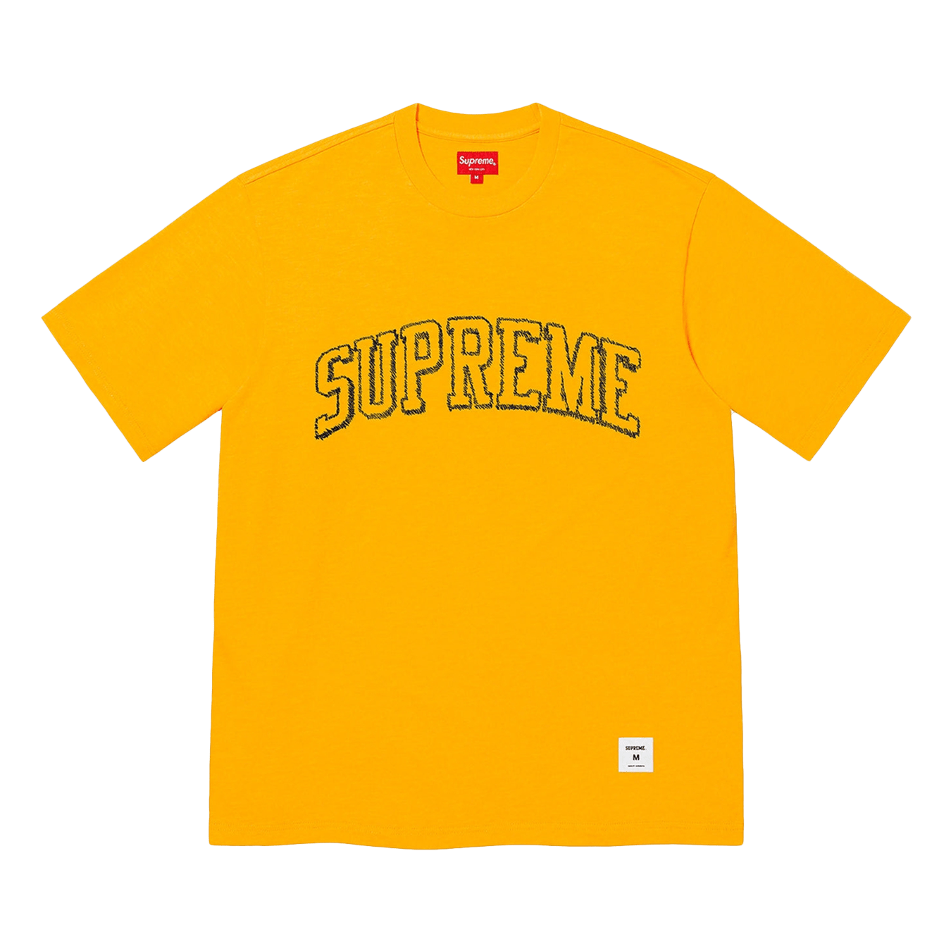 Supreme Sketch Embroidered S/S Top Yellow — Kick Game