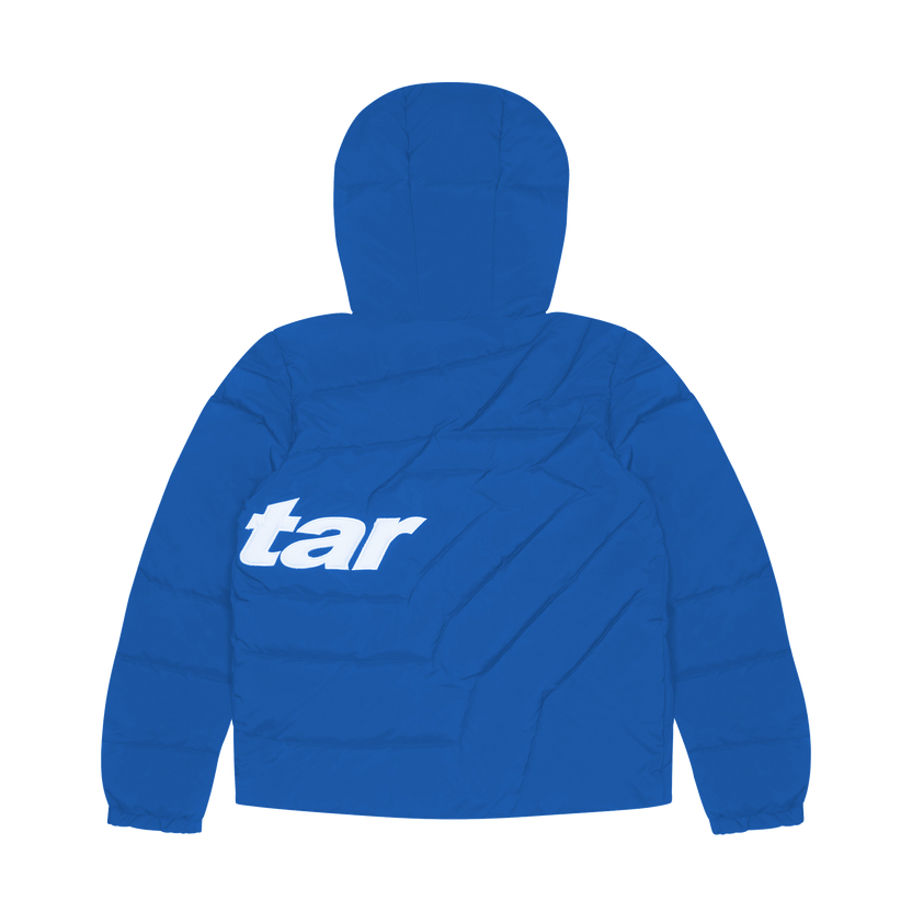 Trapstar Hyperdrive Hooded Puff Puffer - Blue/White — Kick Game